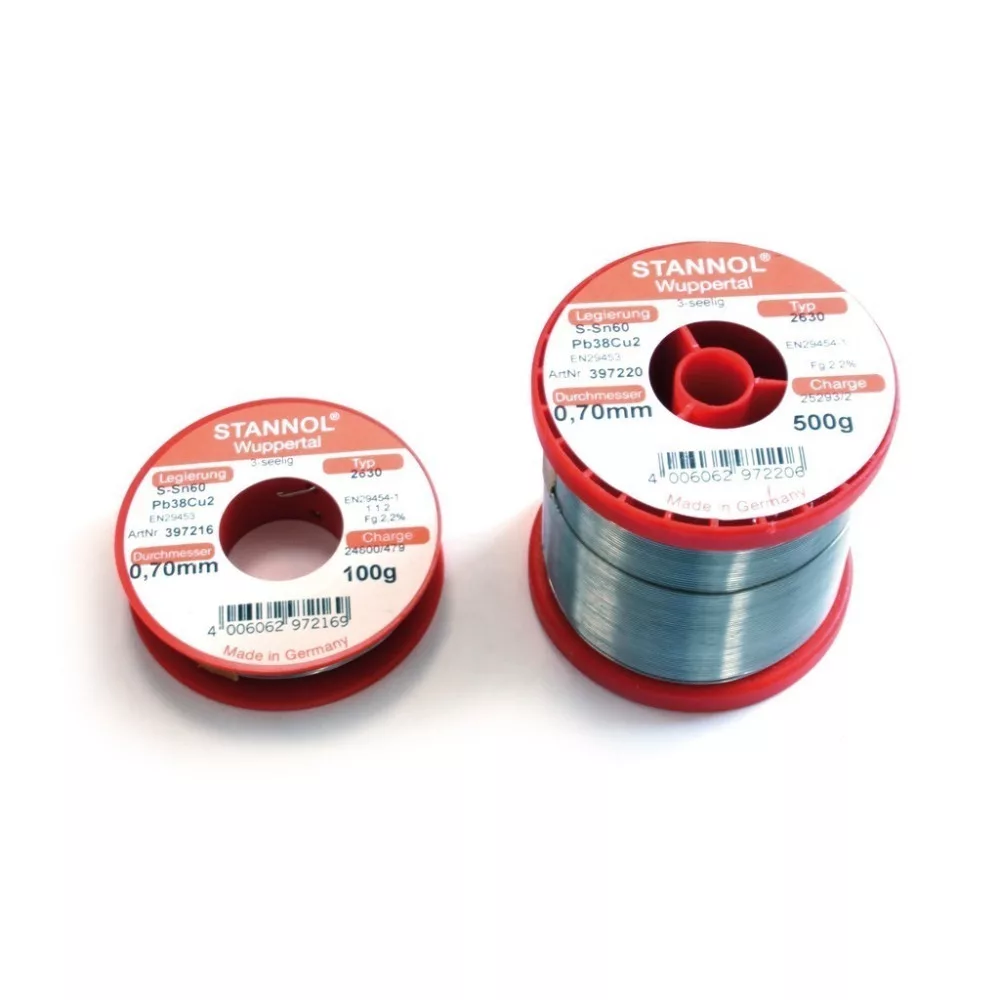 Forrasztó ón 1.0mm 1000gr Sn60Pb39Cu1 2630 - STANNOL - 397233 - RET el